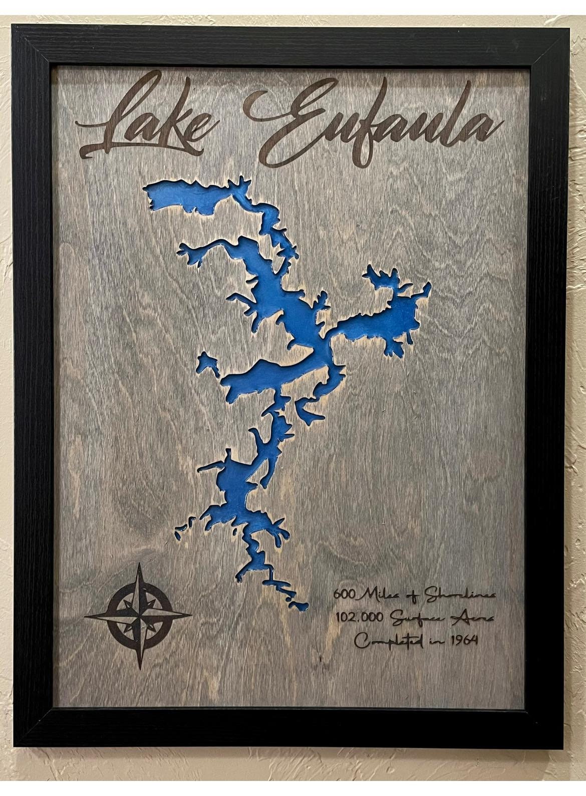 CUSTOM Laser Engraved Lake Map Sign With Iridescent Mica Epoxy - Etsy