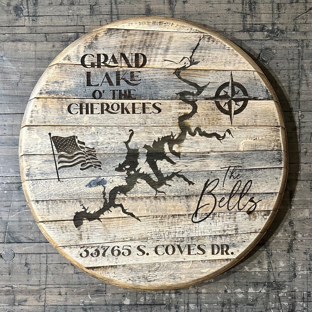 Laser Engraved Whisky / Bourbon Barrel Lid Personalized - Etsy