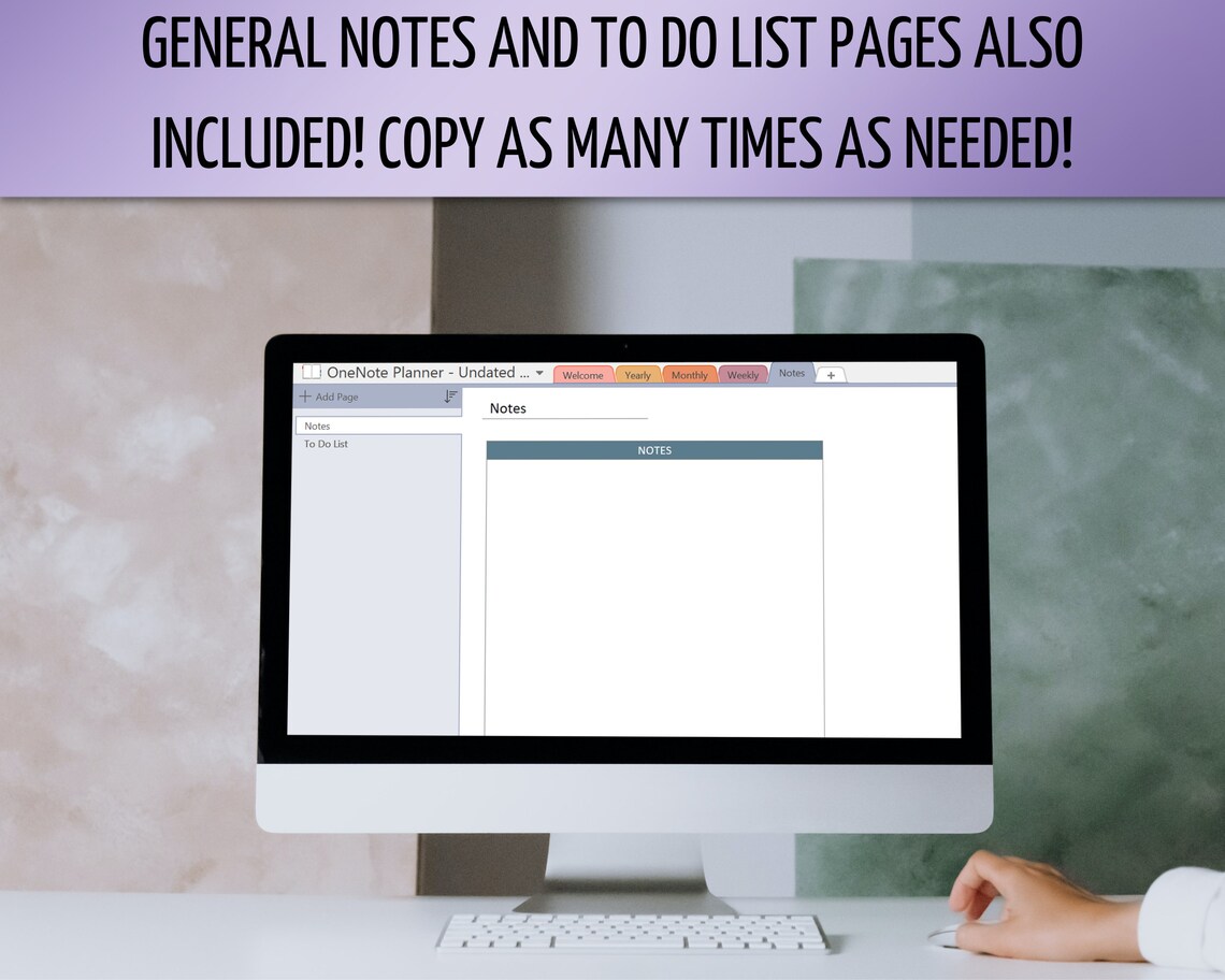 Weekly Onenote Planner, Onenote Digital Planner, Undated Onenote Weekly ...