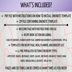 Digital Recipe Book, Onenote Recipe Book Template, 100% Editable ...
