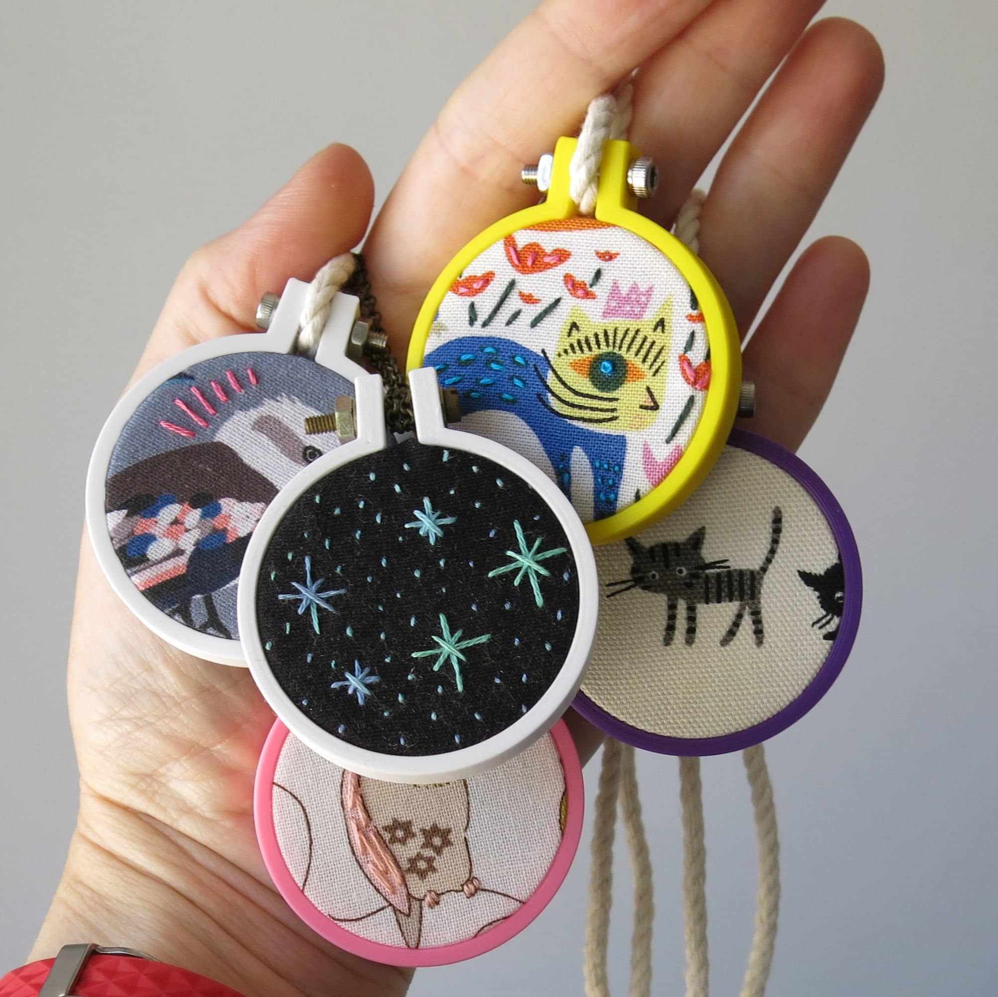 Mini Embroidery Hoop 40mm Grey 3D Printed - Etsy UK