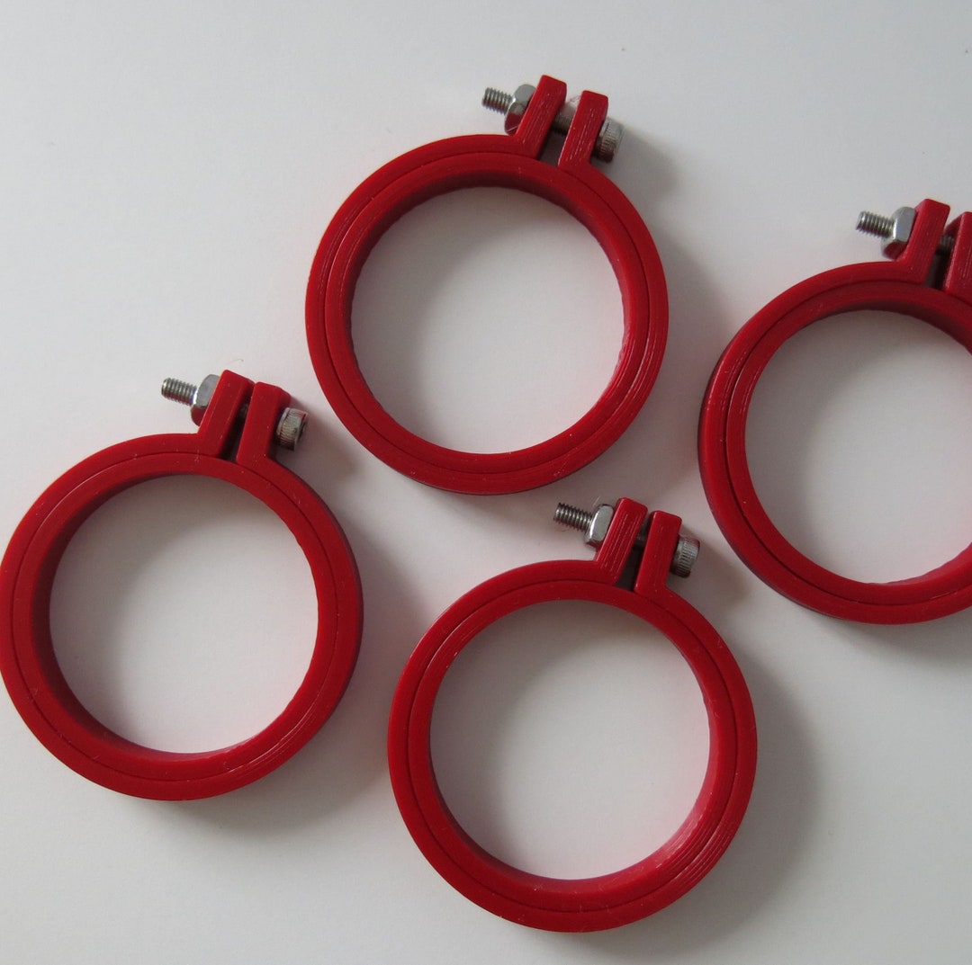 Mini Embroidery Hoop 40mm Red 3D Printed - Etsy