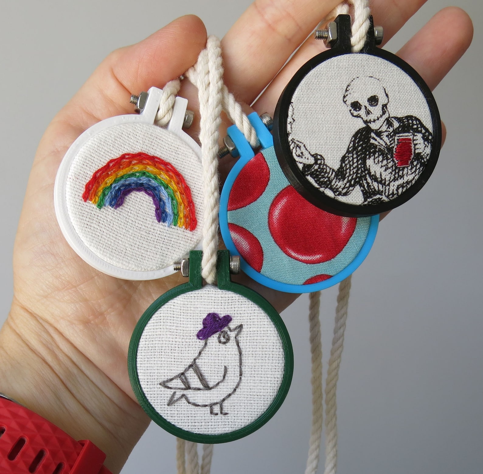 Mini Embroidery Hoop 40mm Grey 3D Printed - Etsy
