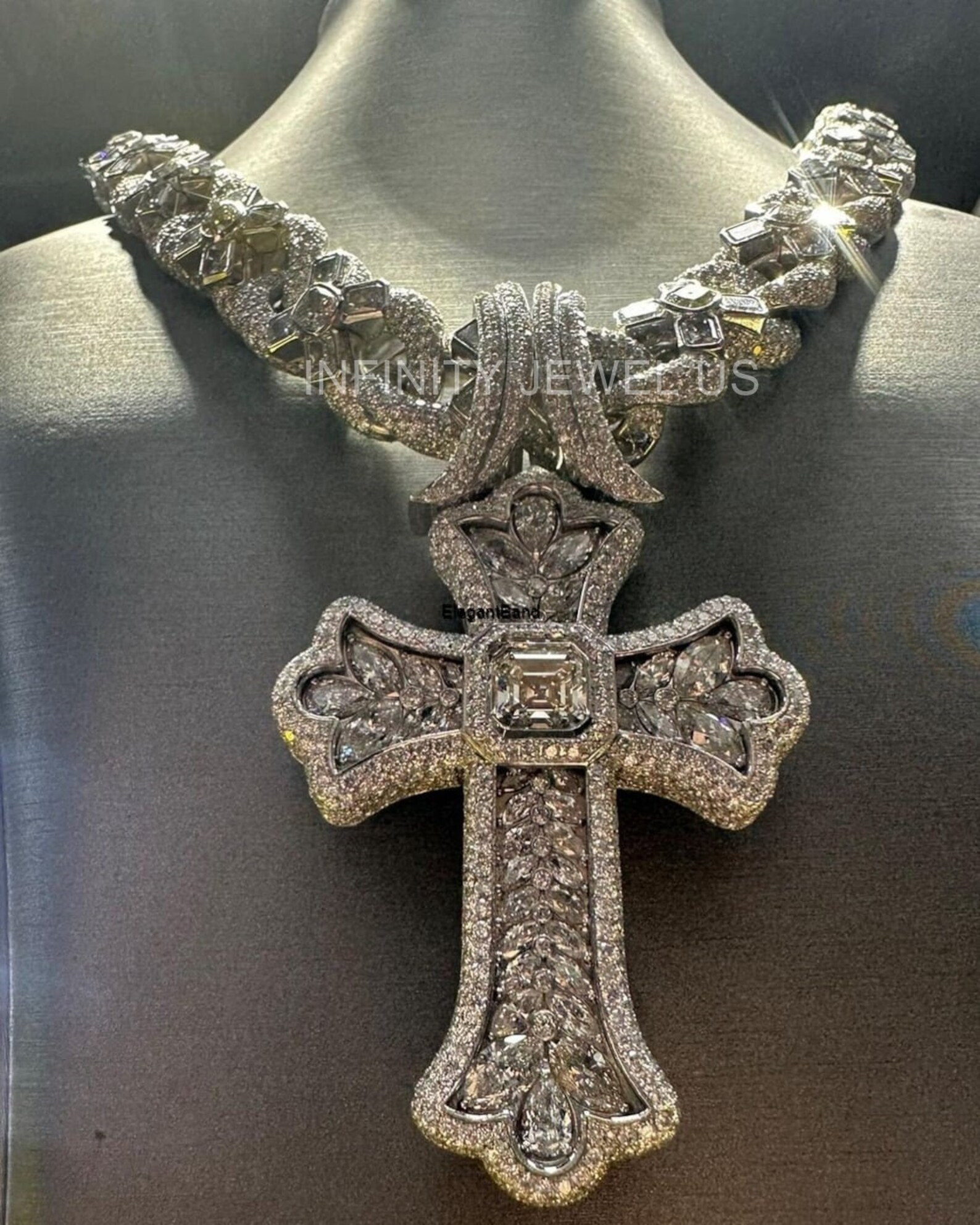 Hip Hop Cross Design Pendant Iced Out Jesus Pendantcustom - Etsy