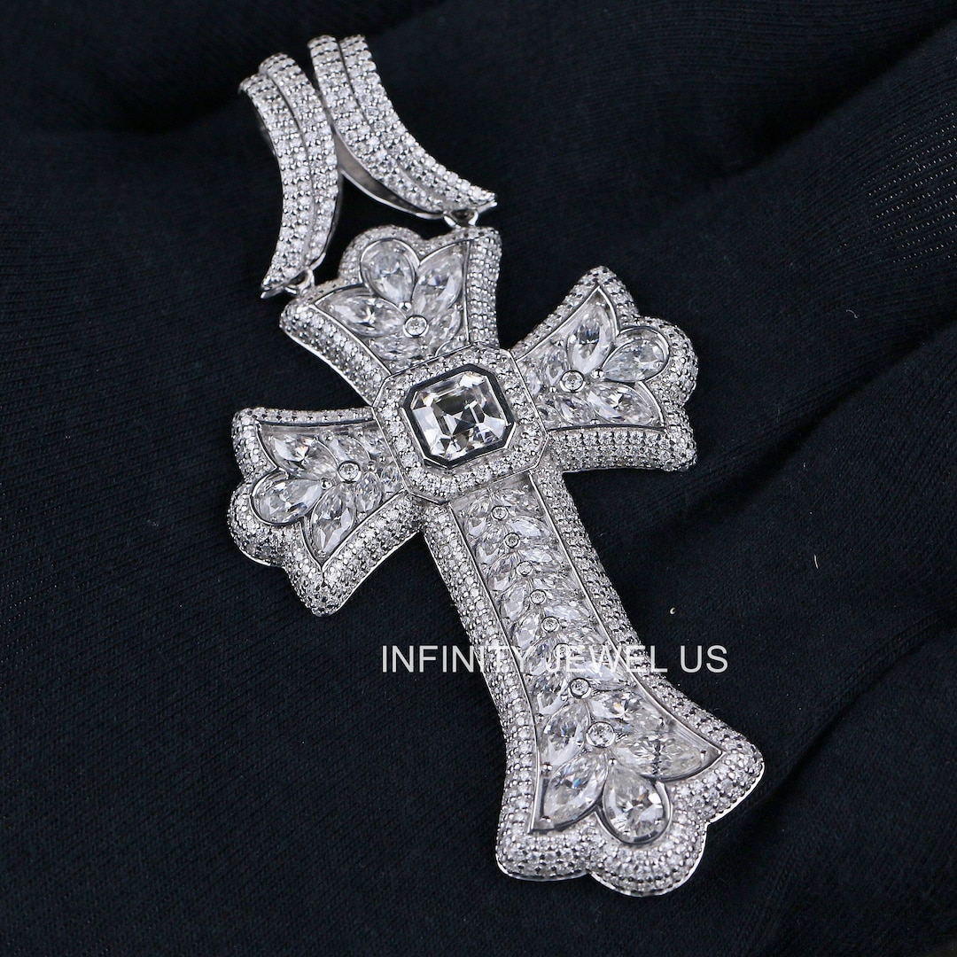 Hip Hop Cross Design Pendant, Iced Out Jesus Pendant, Custom Logo ...