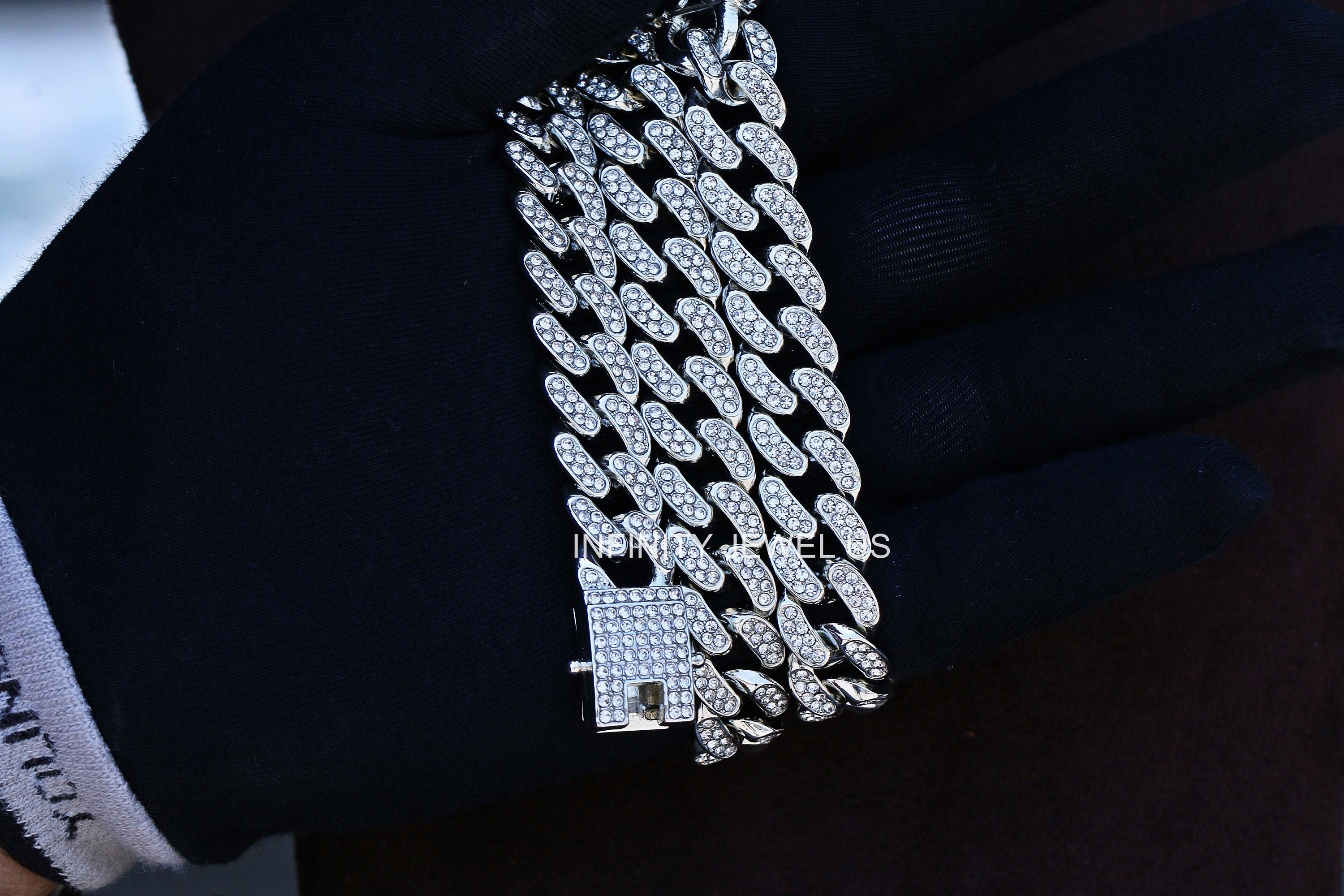 12MM Iced Round Cuban Link Necklace Chain Custom Hip Hop - Etsy