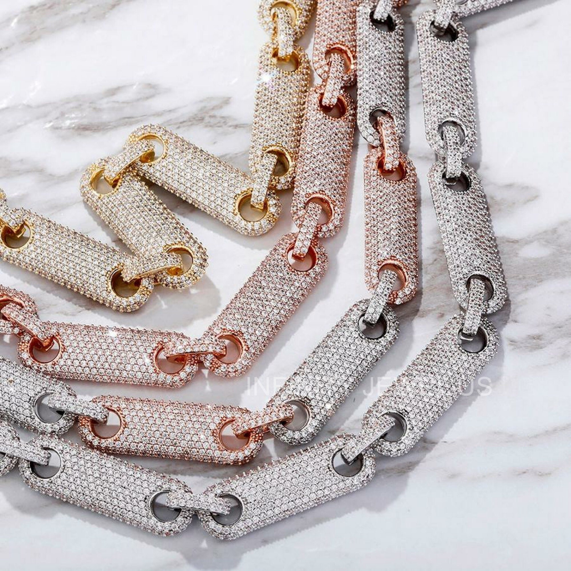 13MM Miami Cuban Link Chain Iced Out Hip Hop Jewelry Men's Chain Gift ...