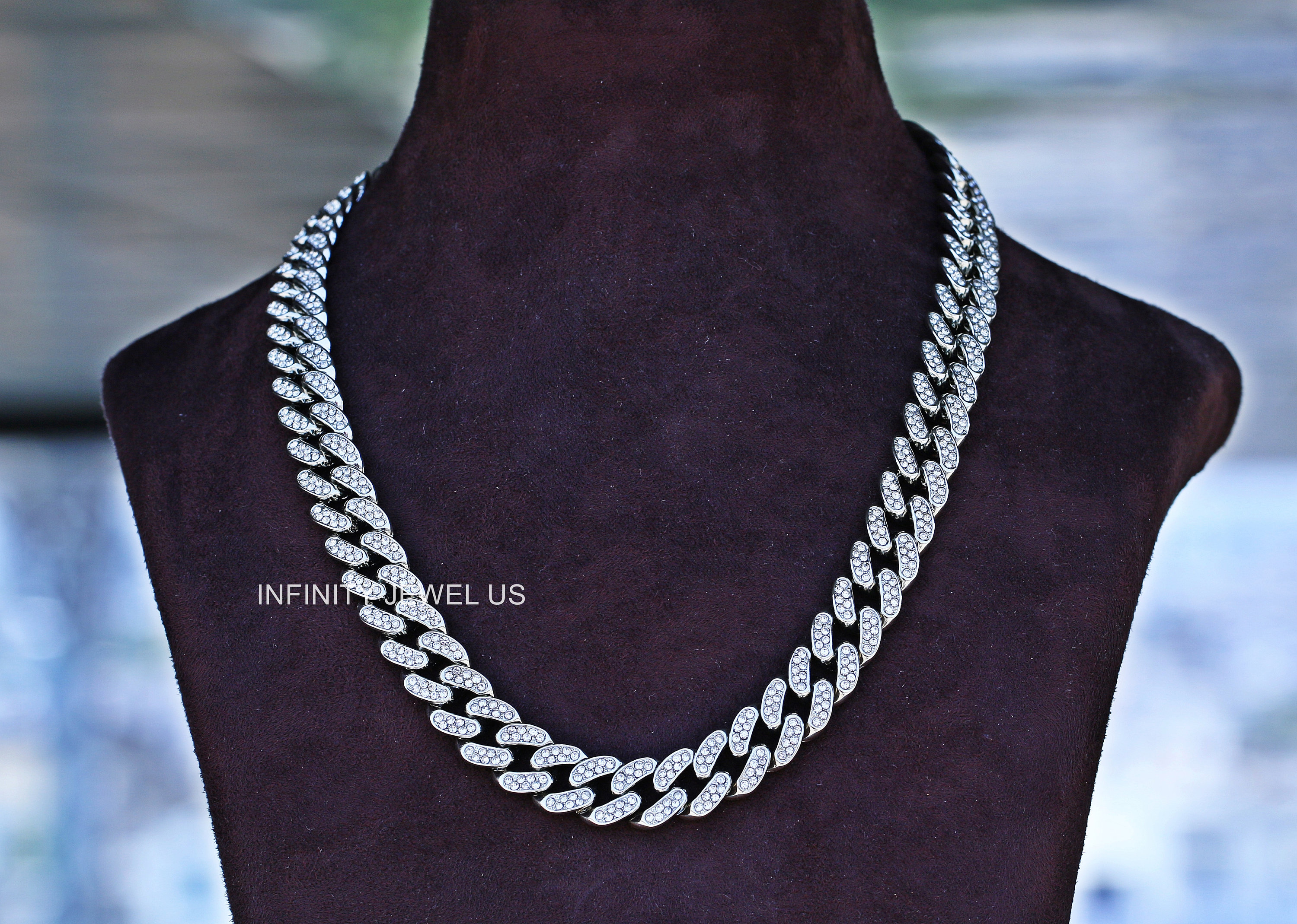 12MM Iced Round Cuban Link Necklace Chain Custom Hip Hop - Etsy
