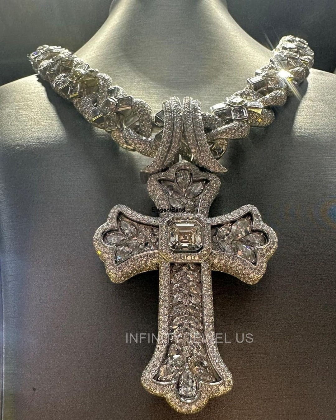 Hip Hop Cross Design Pendant, Iced Out Jesus Pendant,custom Letter Logo ...