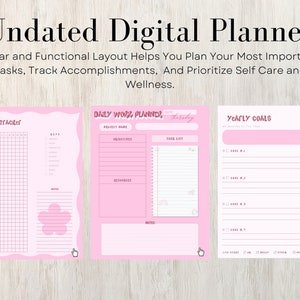 Girly Daily Planner | Weekly Planner | Monthly Planner | Minimal Life ...