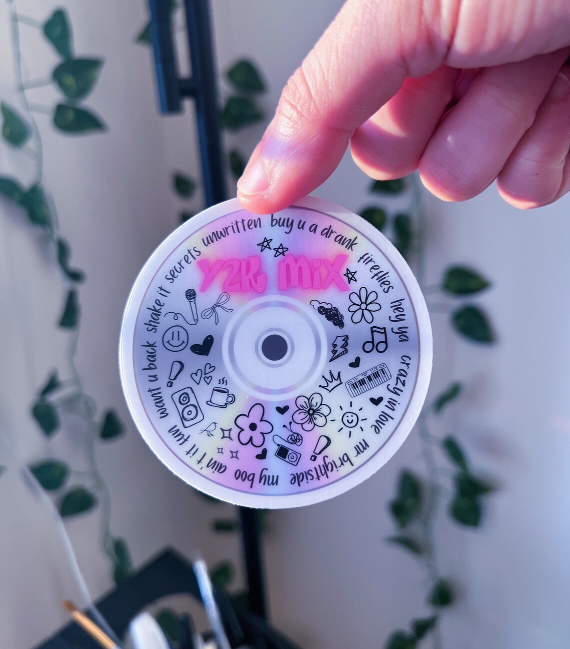 Y2K CD Sticker Y2K Aesthetic Stickers Y2K Sticker Girly Stickers Laptop ...