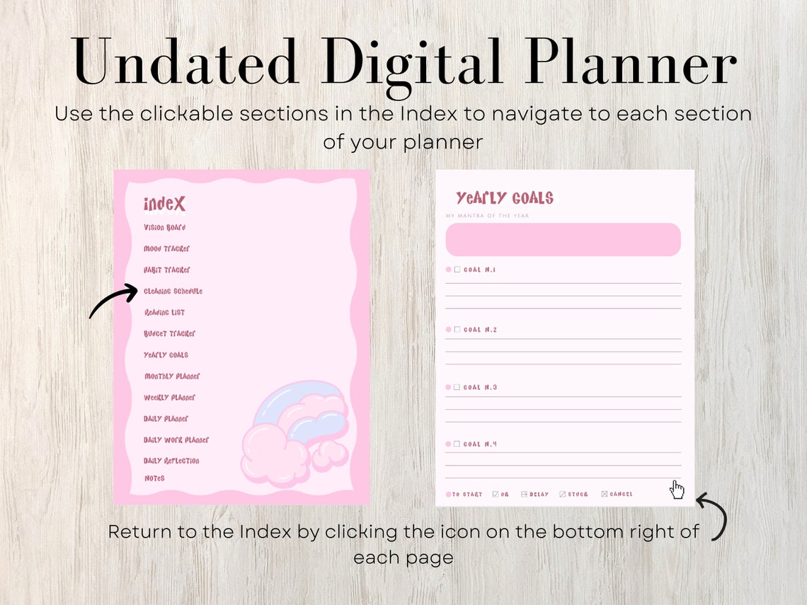 Girly Daily Planner | Weekly Planner | Monthly Planner | Minimal Life ...