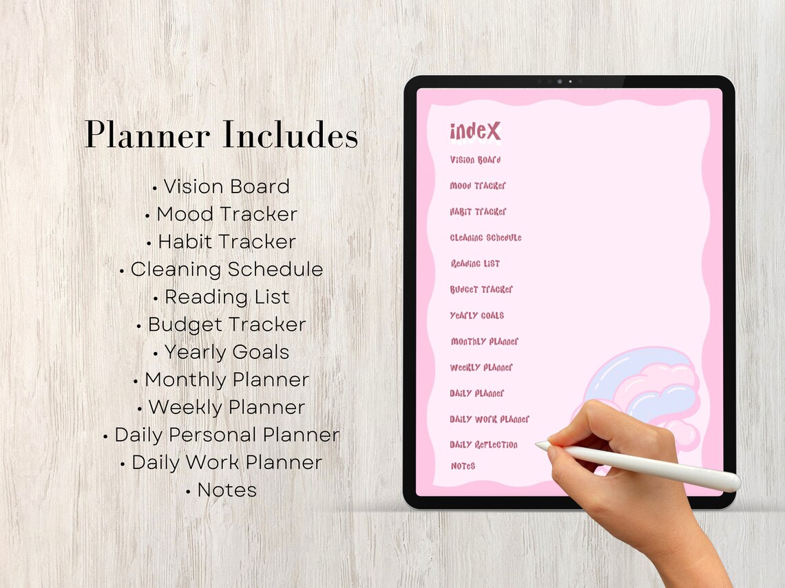 Girly Daily Planner | Weekly Planner | Monthly Planner | Minimal Life ...
