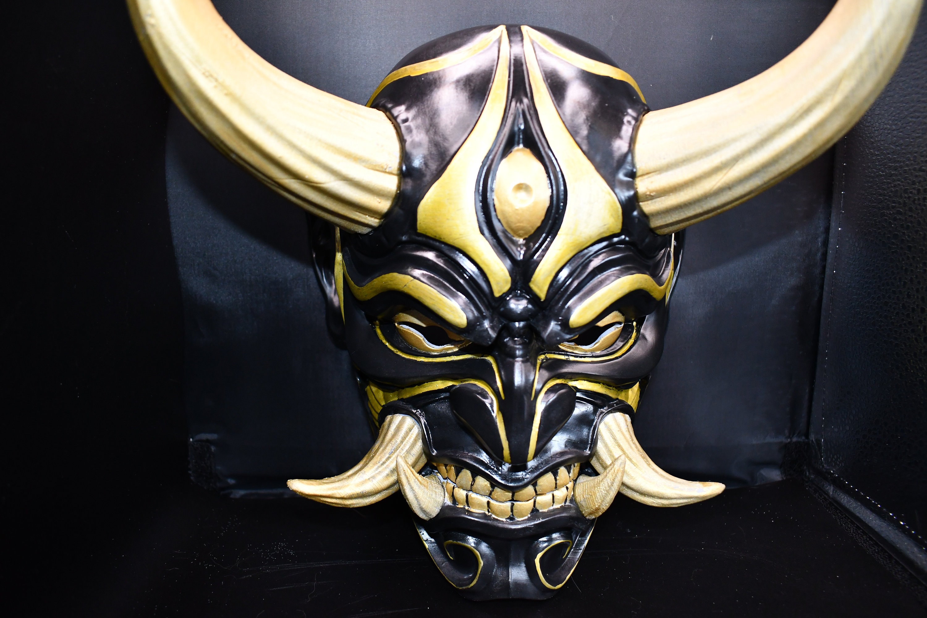 Full Face Samurai Mask Ronin Oni Mempo Japanese Demon - Etsy