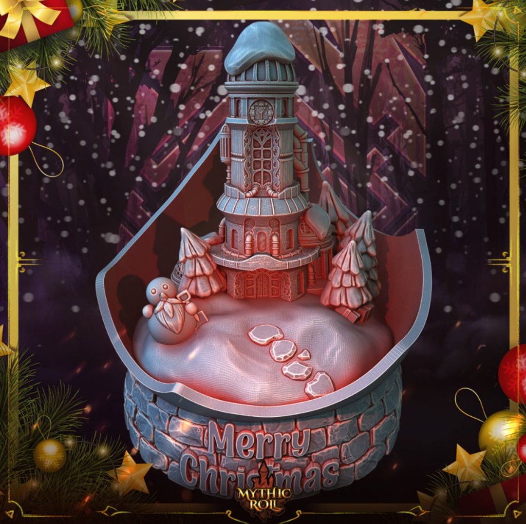 The Steam Tower Snow Globe Ornaments, Dice Tray, Dungeons and Dragons ...