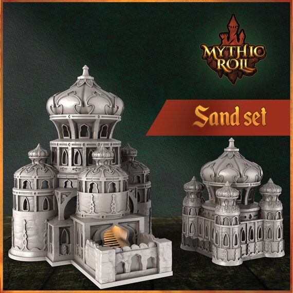 Sand Dice Tower and Holder Set Dice Tray Dungeons and - Etsy