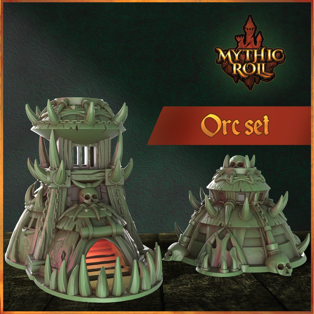 Orc Dice Tower and Holder Set, Dice Tray, Dungeons and Dragons, Dnd ...