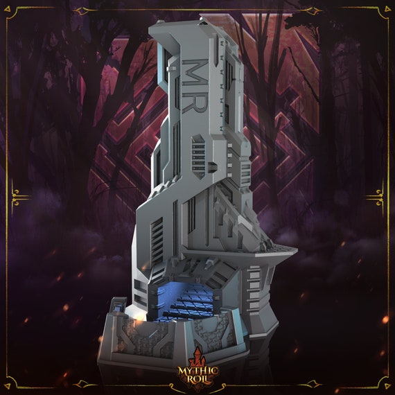 Sci-fi Control Dice Tower Dice Tray Dungeons and Dragons - Etsy