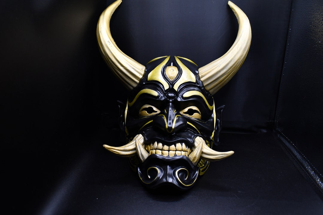 Full Face Samurai Mask Ronin Oni Mempo Japanese Demon - Etsy