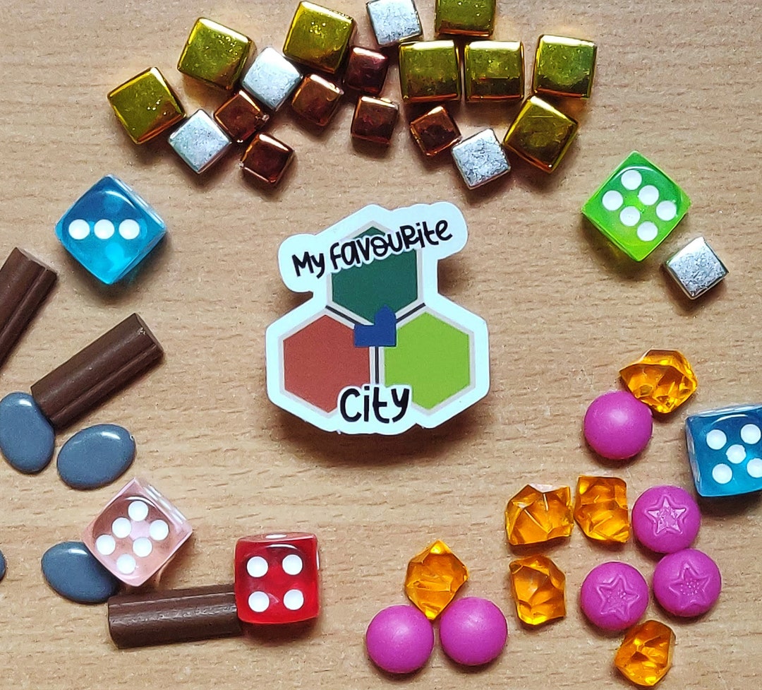 Board Game Inspired Sticker My Favourite City Vinyl Sticker Board Game ...