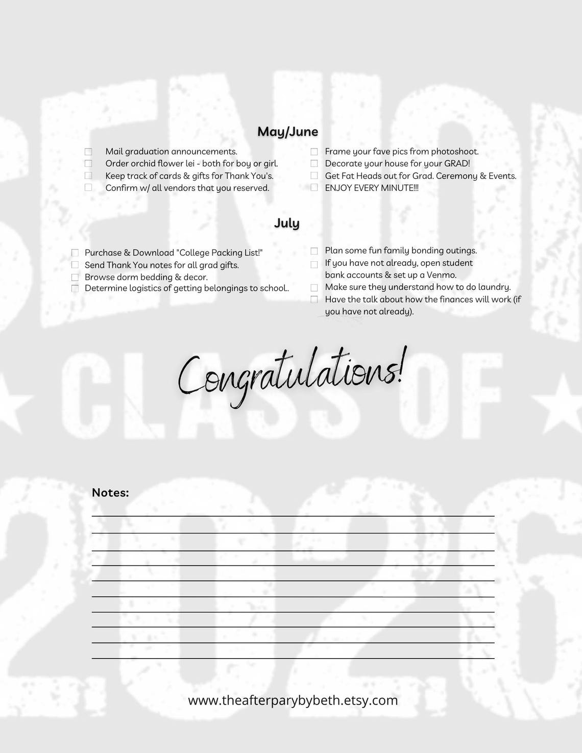 Senior 2026, Class of 2026, Senior Year Checklist, Senior Mom 2026 ...