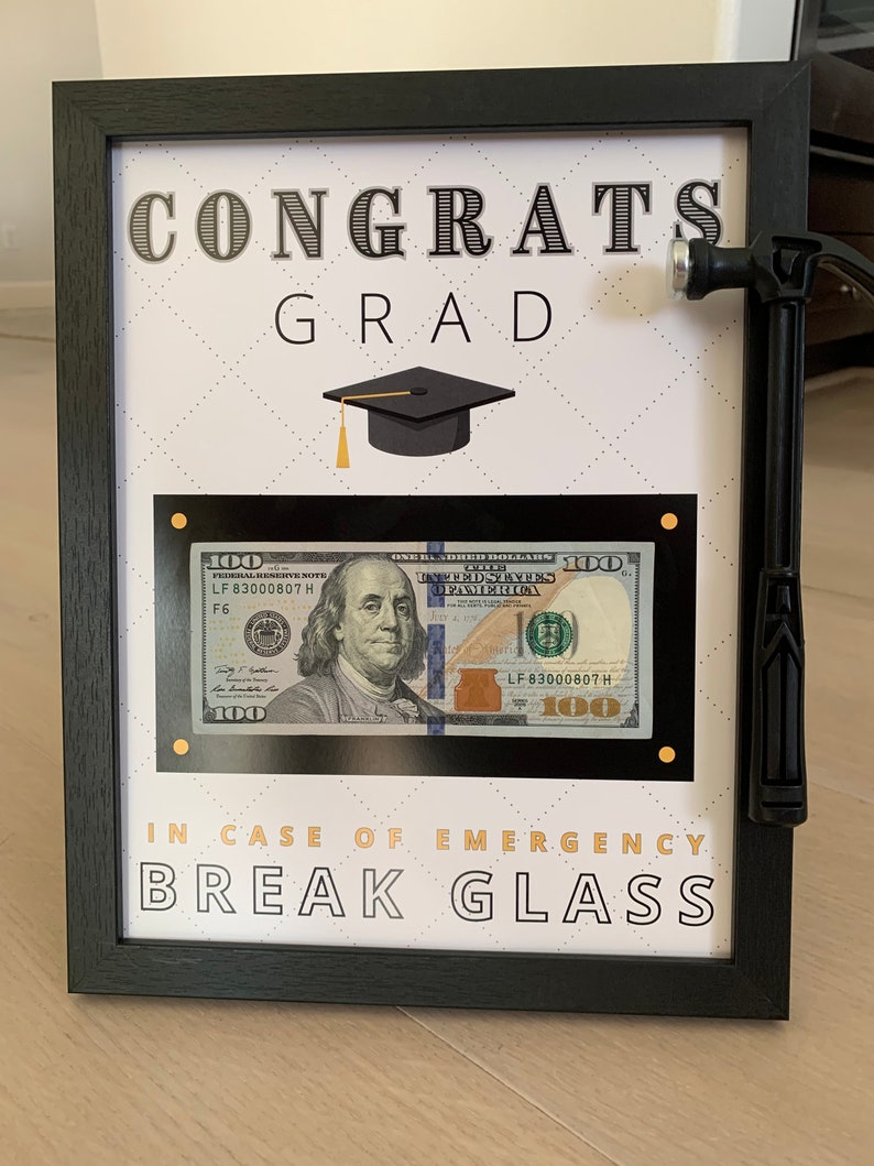 Creative Graduation Money Gift, Break Glass Frame (printable) - Etsy Canada