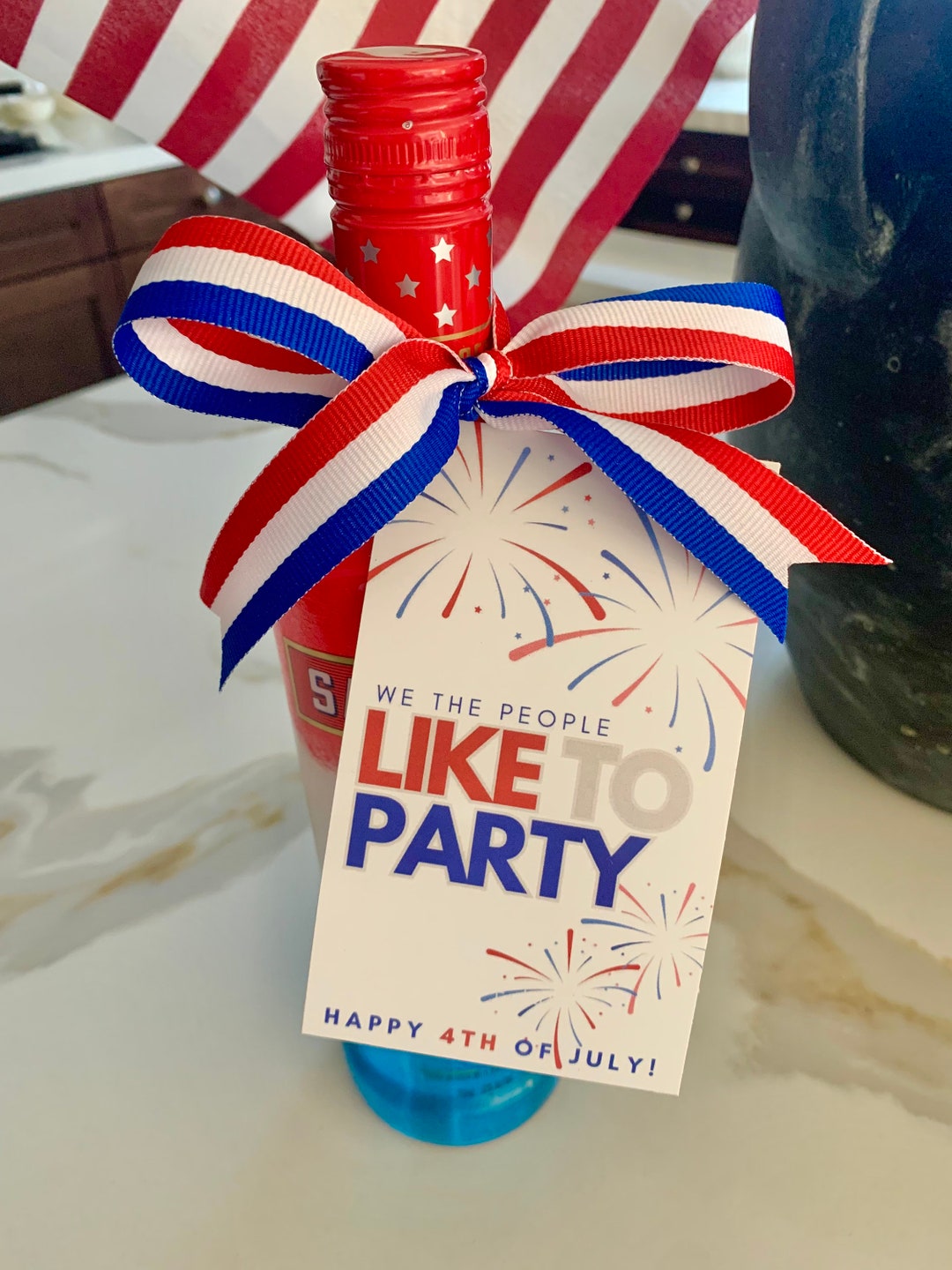 4th of July Gift Tags, Fourth of July Decor, 4th of July Hostess Gift ...
