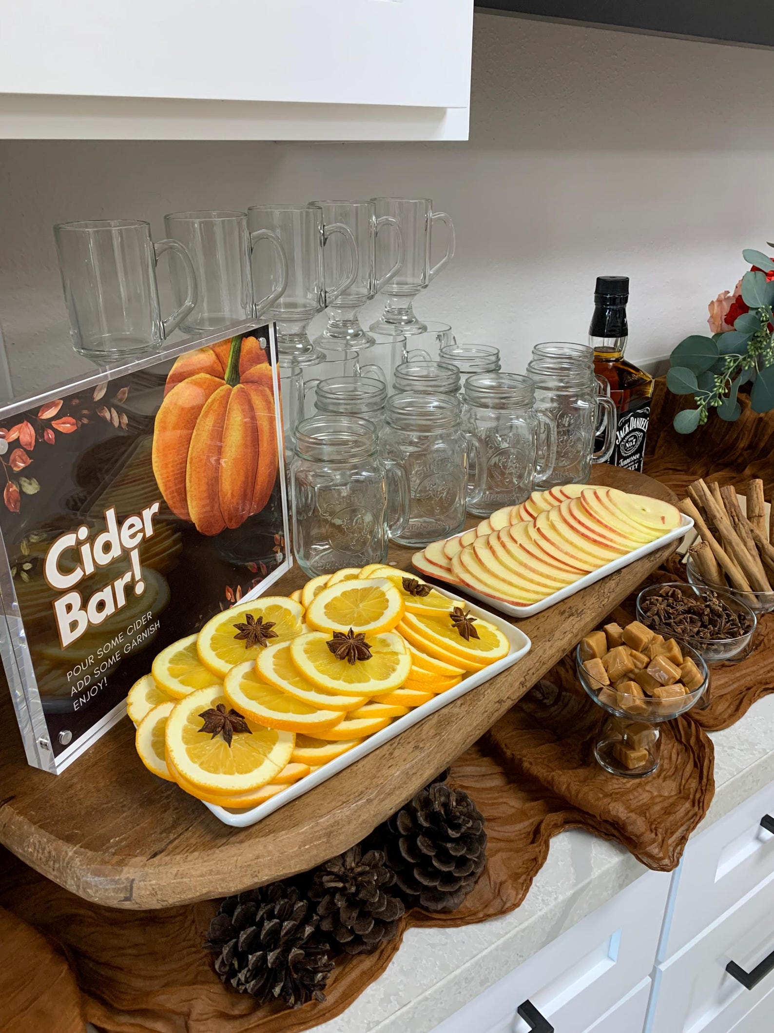 Cider Bar Sign, Thanksgiving Bar Sign, Friendsgiving Bar Sign, Cider ...