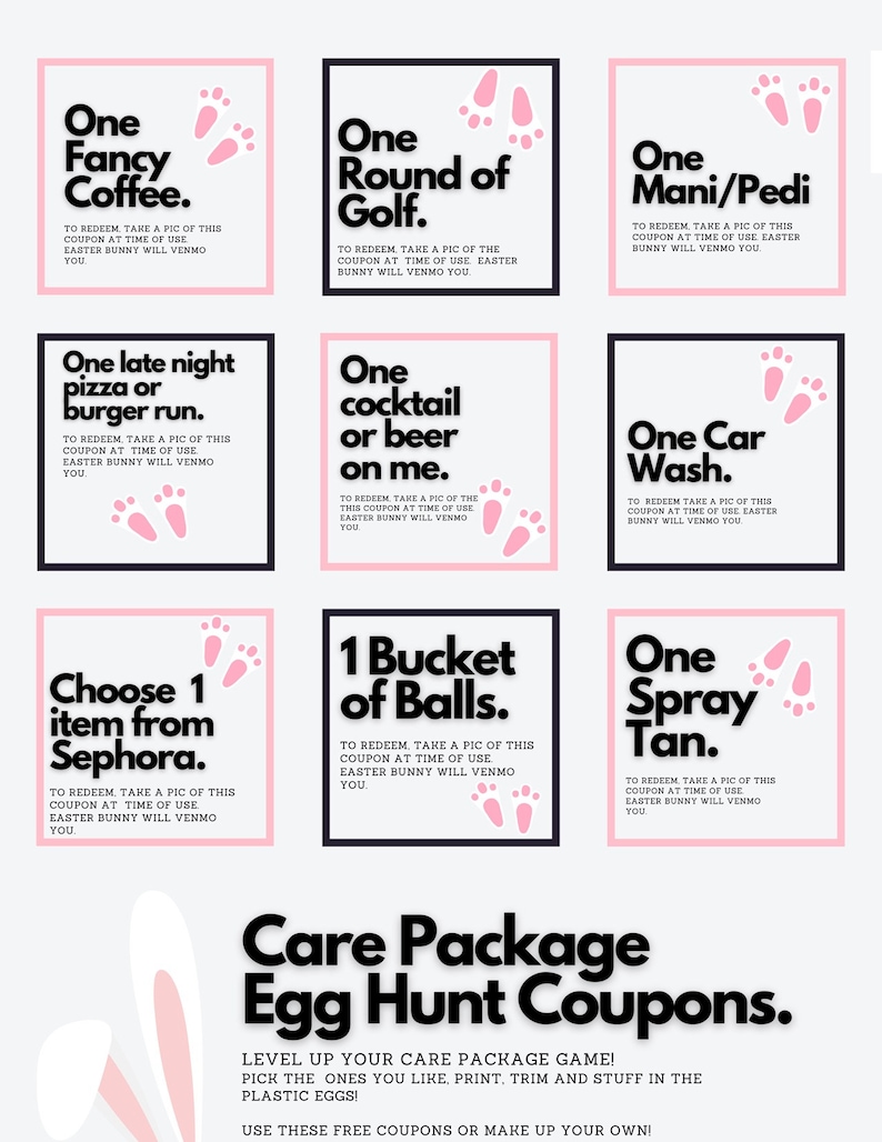Easter Care Package, Easter Care Package Printable, Easter College Care ...