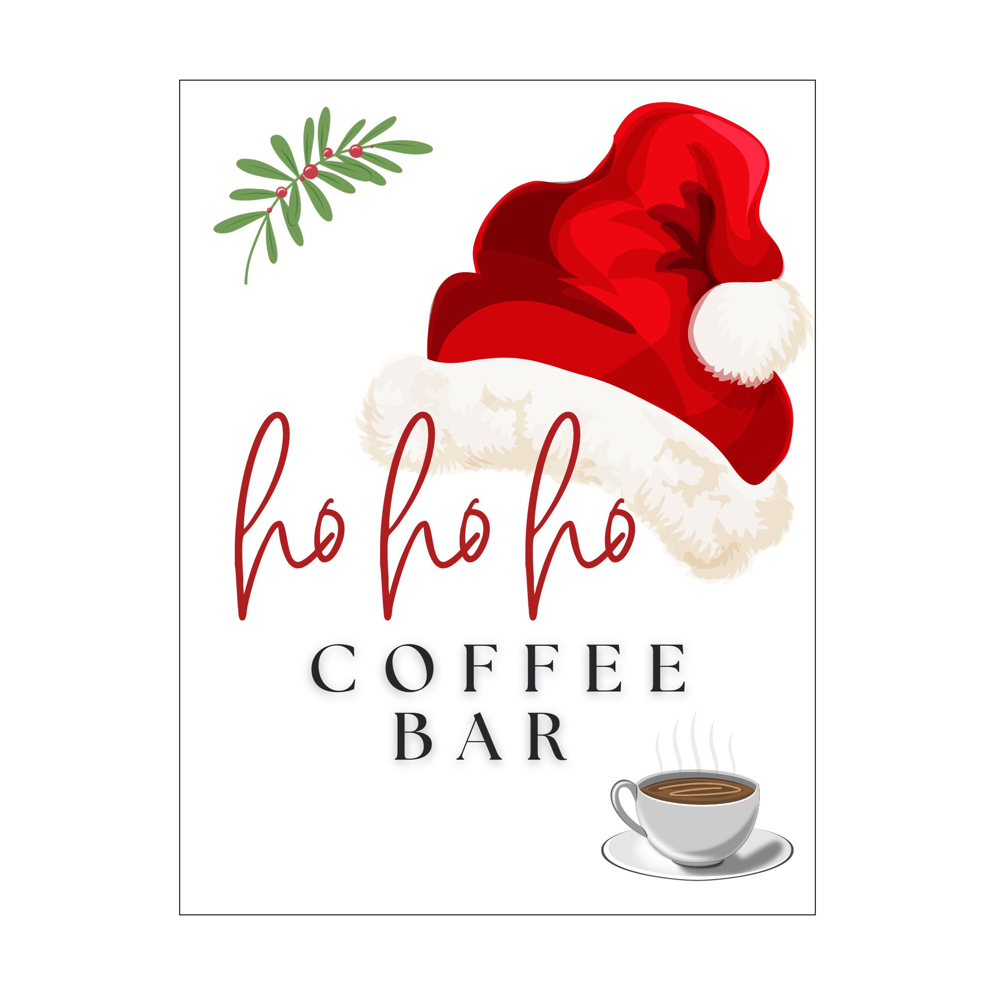 Christmas Coffee Bar Sign, Holiday Decor (8x10) - Etsy