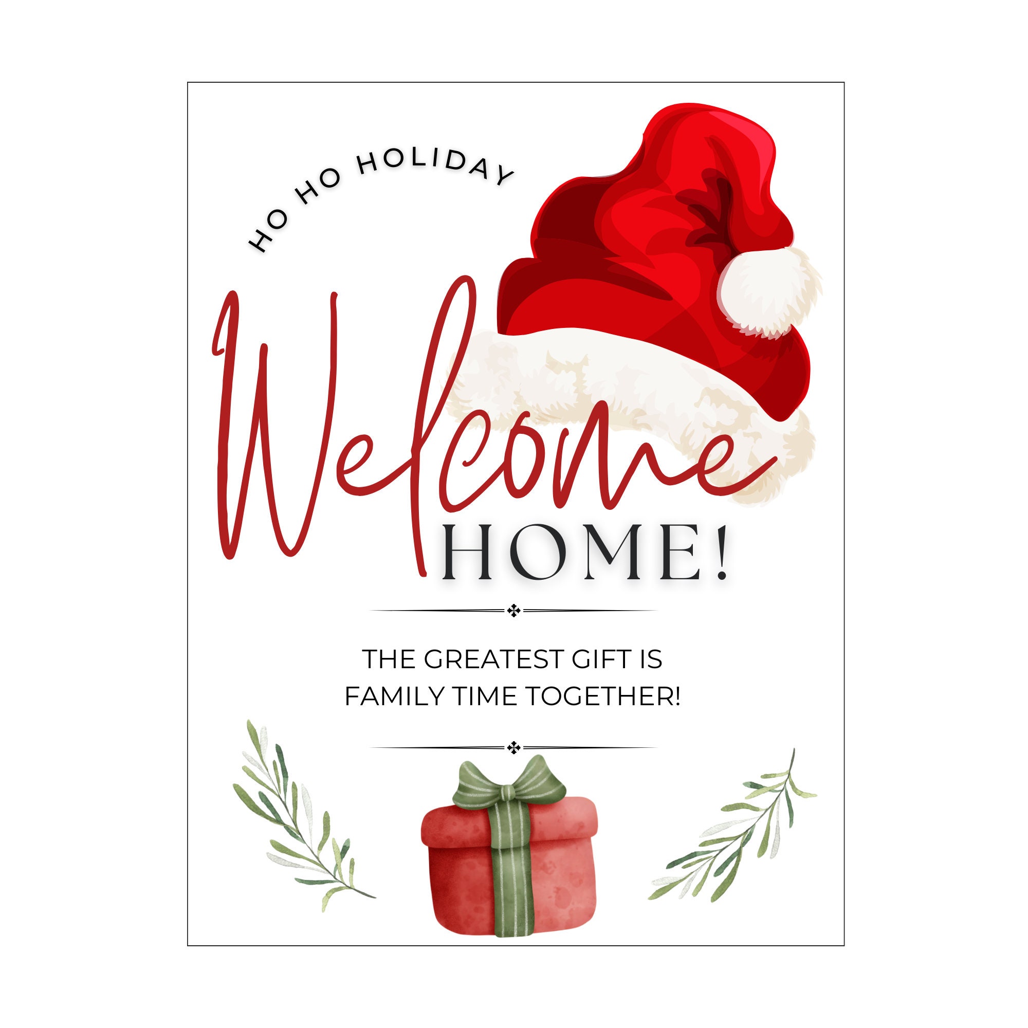 Welcome Home! Holiday Sign - Etsy