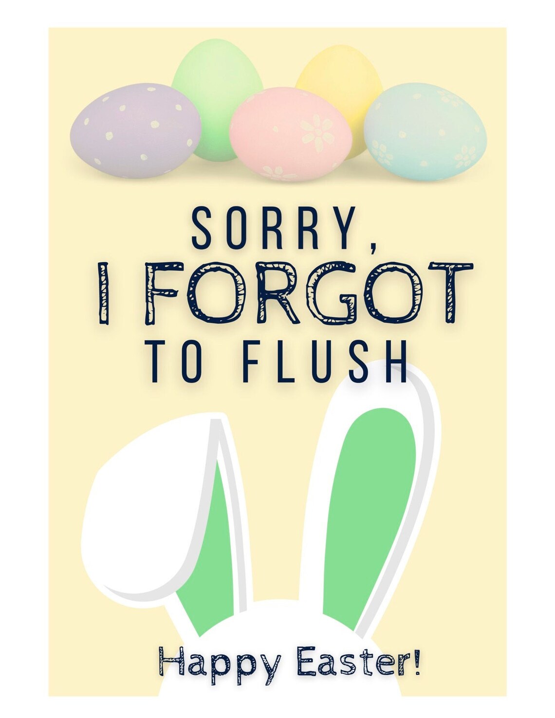 Funny Easter Prank Sign, Jelly Bean Toilet Gag (digital Download) - Etsy