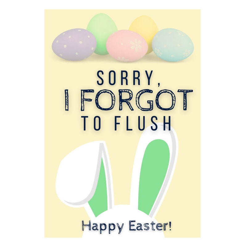 Funny Easter Prank Sign, Jelly Bean Toilet Gag (digital Download) - Etsy