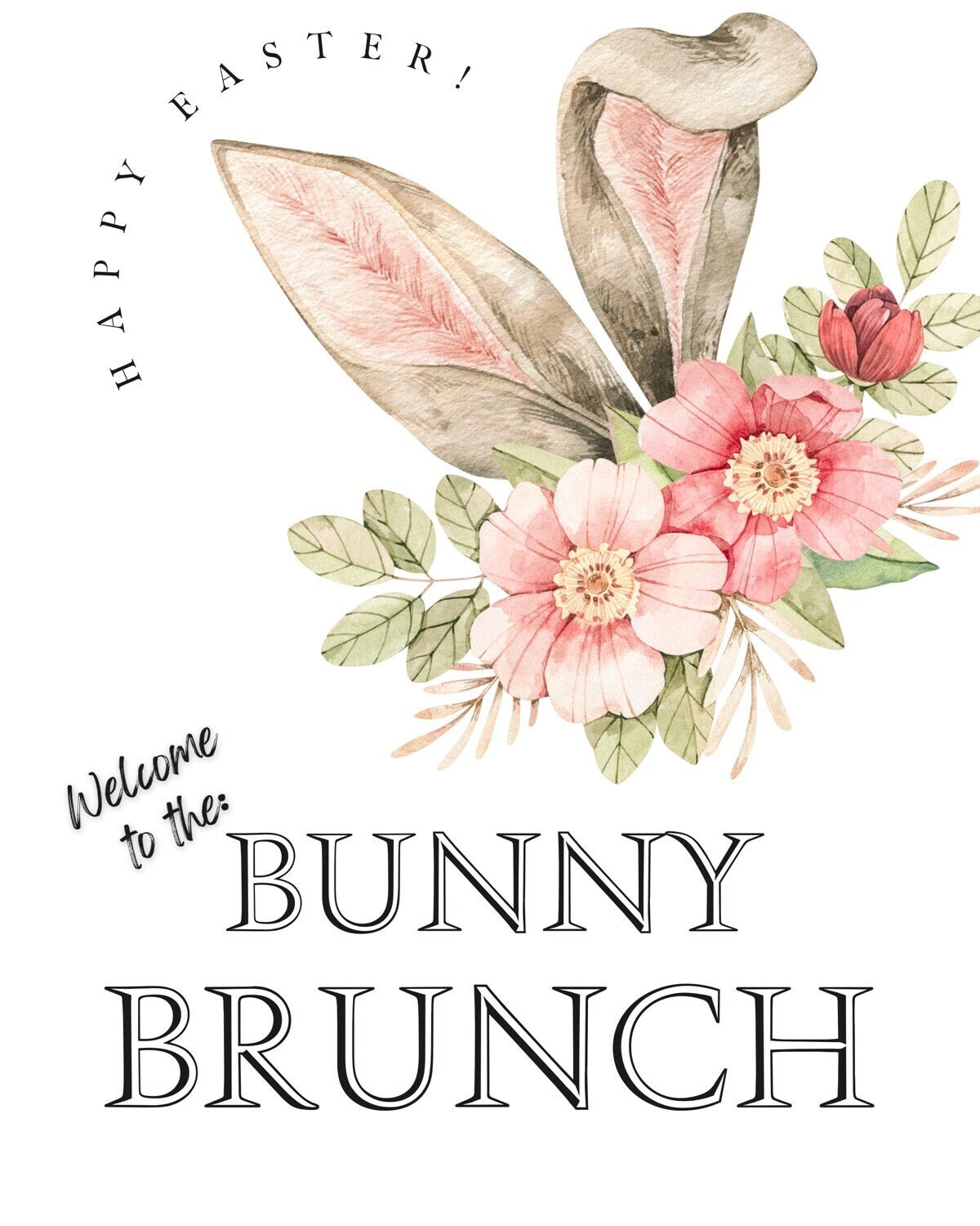 Easter Brunch Welcome Sign, Easter Brunch Buffet, Easter Decor - Etsy