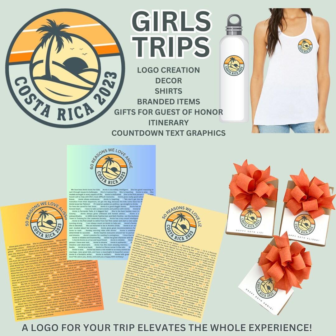 Girls Trip, Girls Trip Gifts, Girlfriend Trip, Custom Party Decorations ...