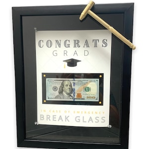 Creative Graduation Money Gift, Break Glass Frame (printable) - Etsy