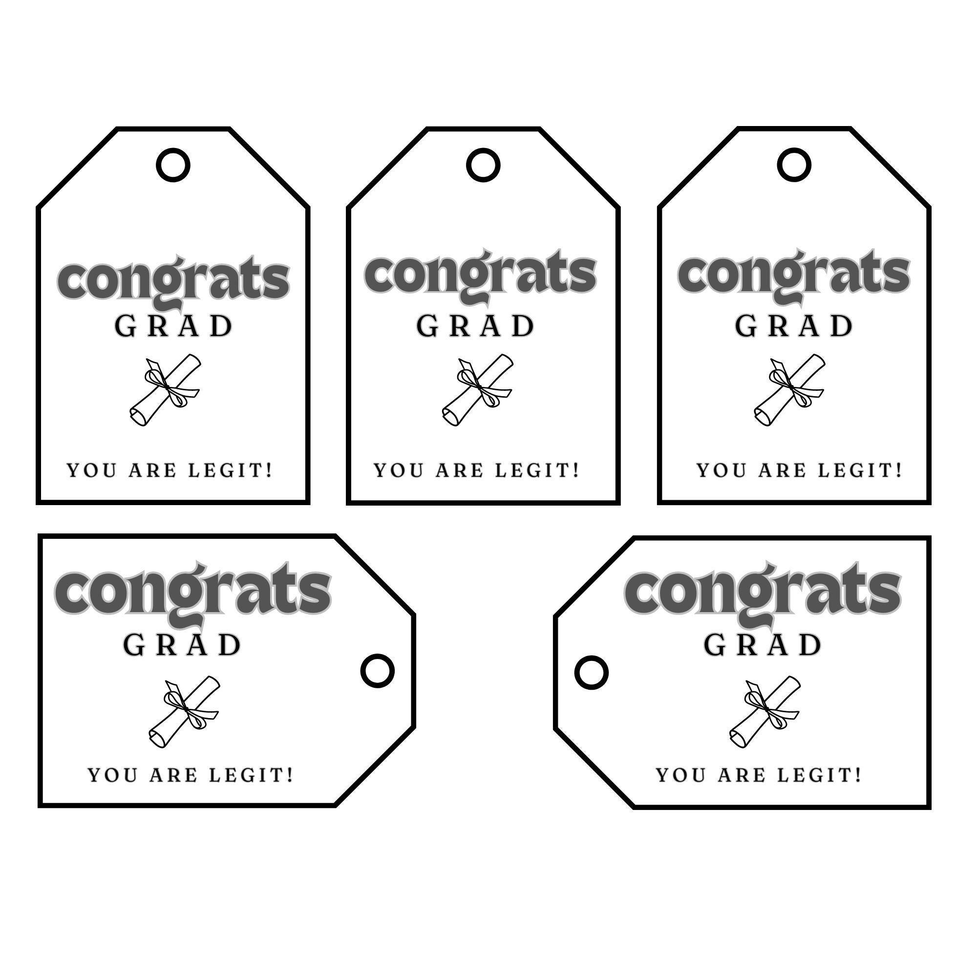 Graduation Gift Tags, Grad Gifts, Grad Cards, Grad Gift Tags ...