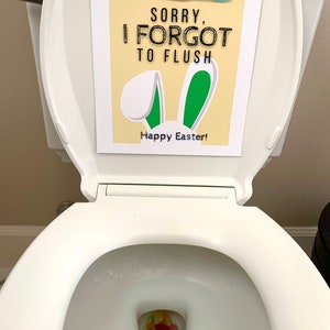 Funny Easter Prank Sign, Jelly Bean Toilet Gag (digital Download) - Etsy