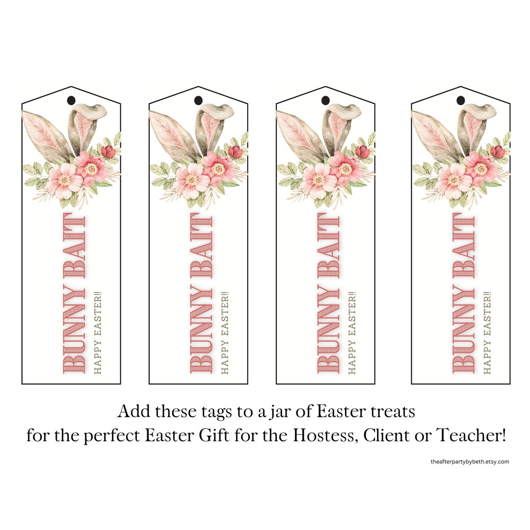 Easter Treat Gift Tags, Easter Teacher Gift Tags, Easter Client Gift ...