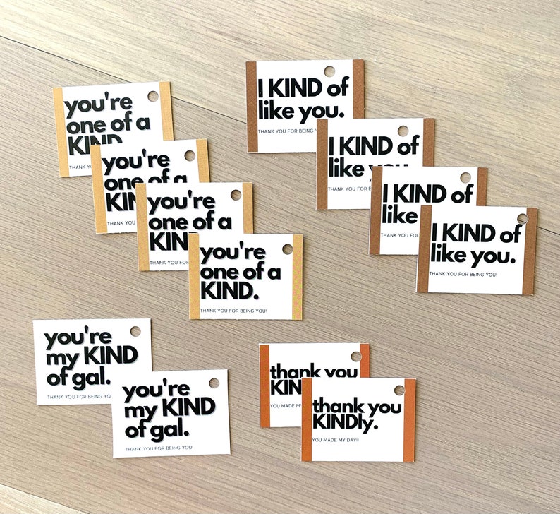 Thank You Gift, Kind Bar Gift Tags, Random Act of Kindness, Just ...