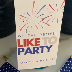 4th of July Bottle Hanger, Patriotic Gift Tag (digital Download) - Etsy