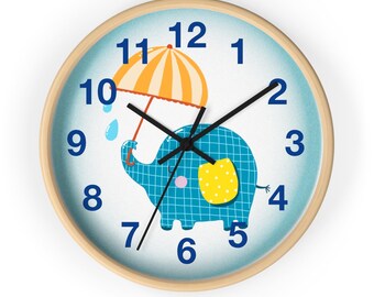Wooden Elephant Clock - Etsy