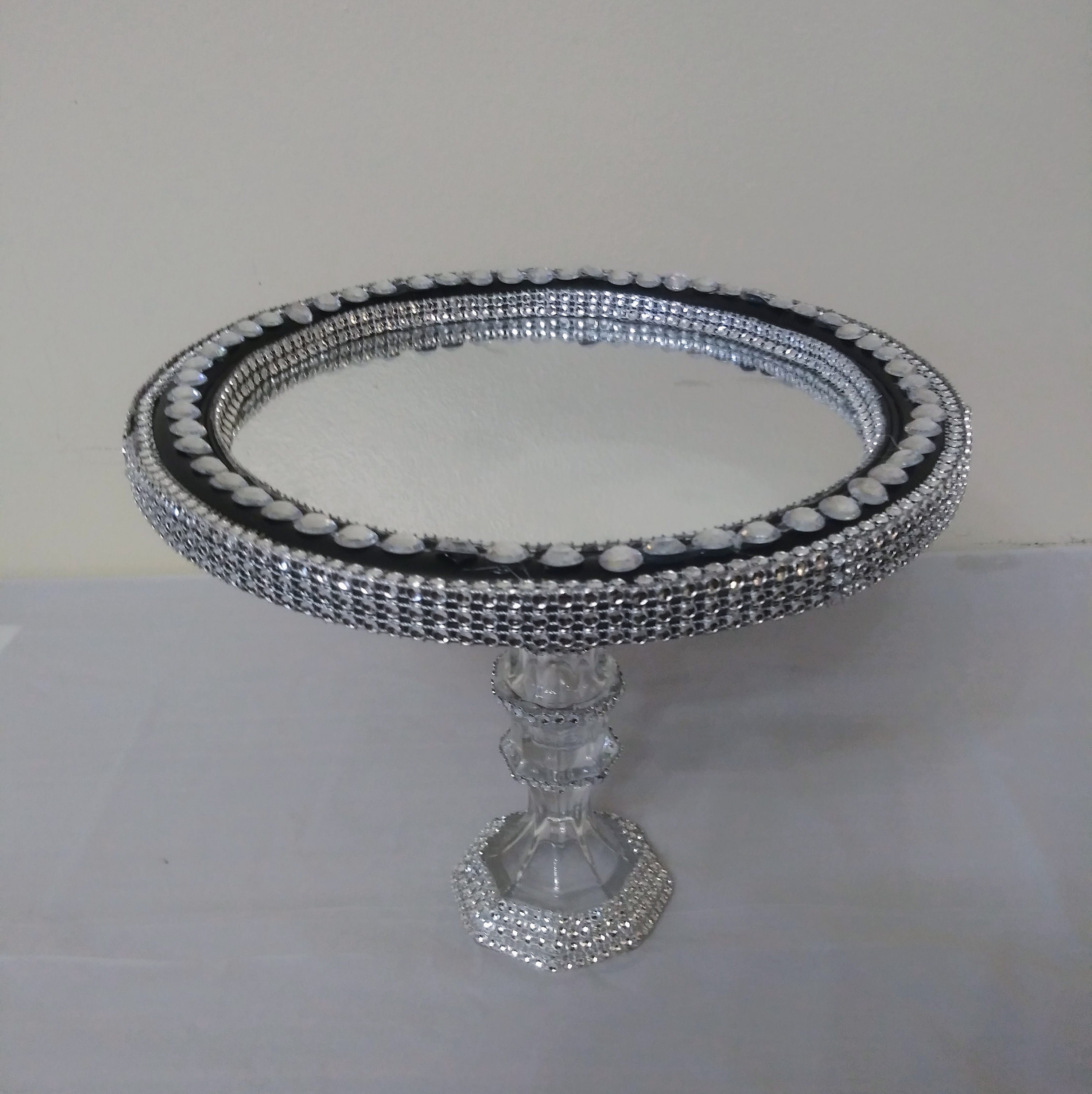 Round Mirrored Perfume Tray Stand - Etsy