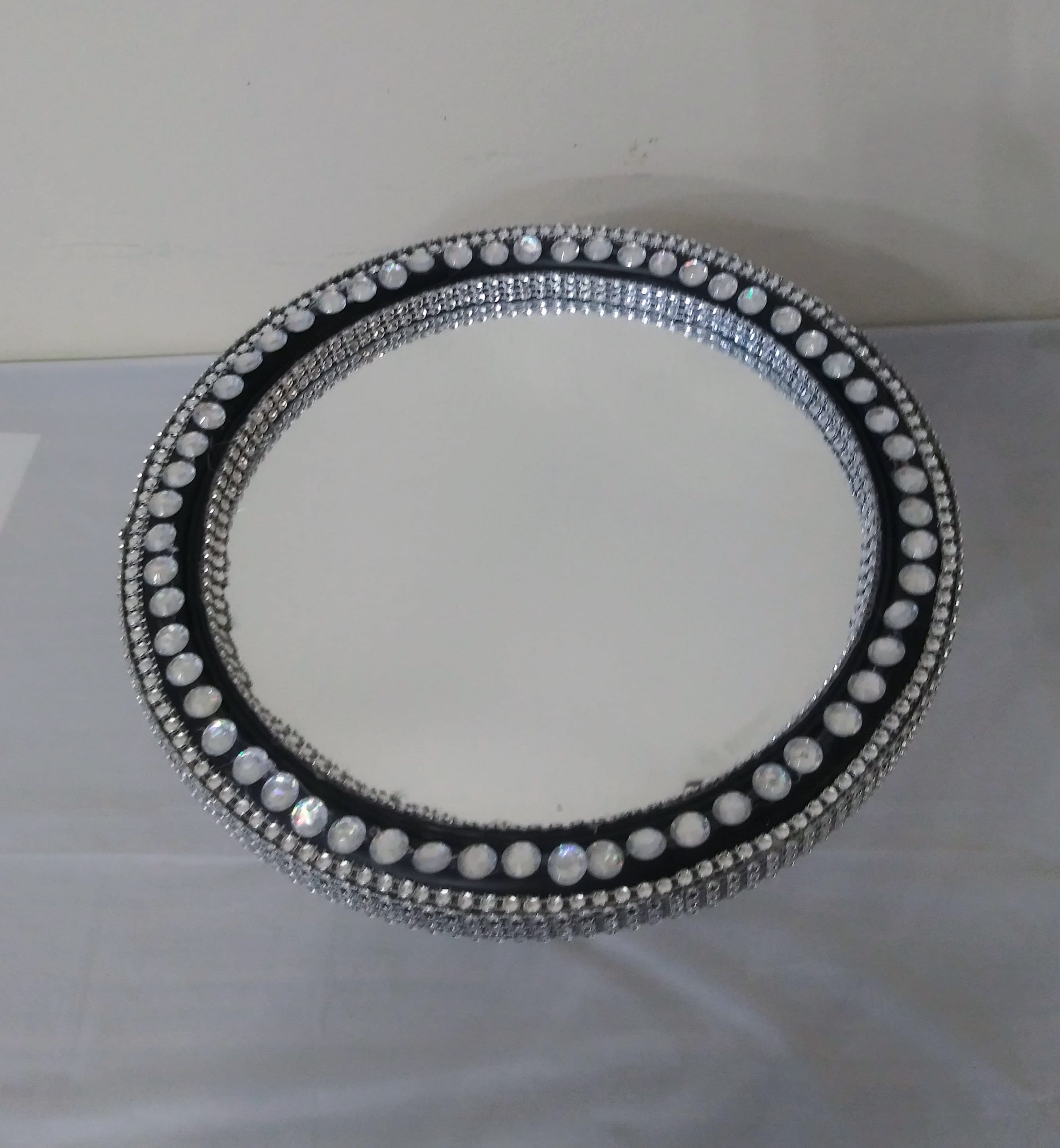 Round Mirrored Perfume Tray Stand - Etsy