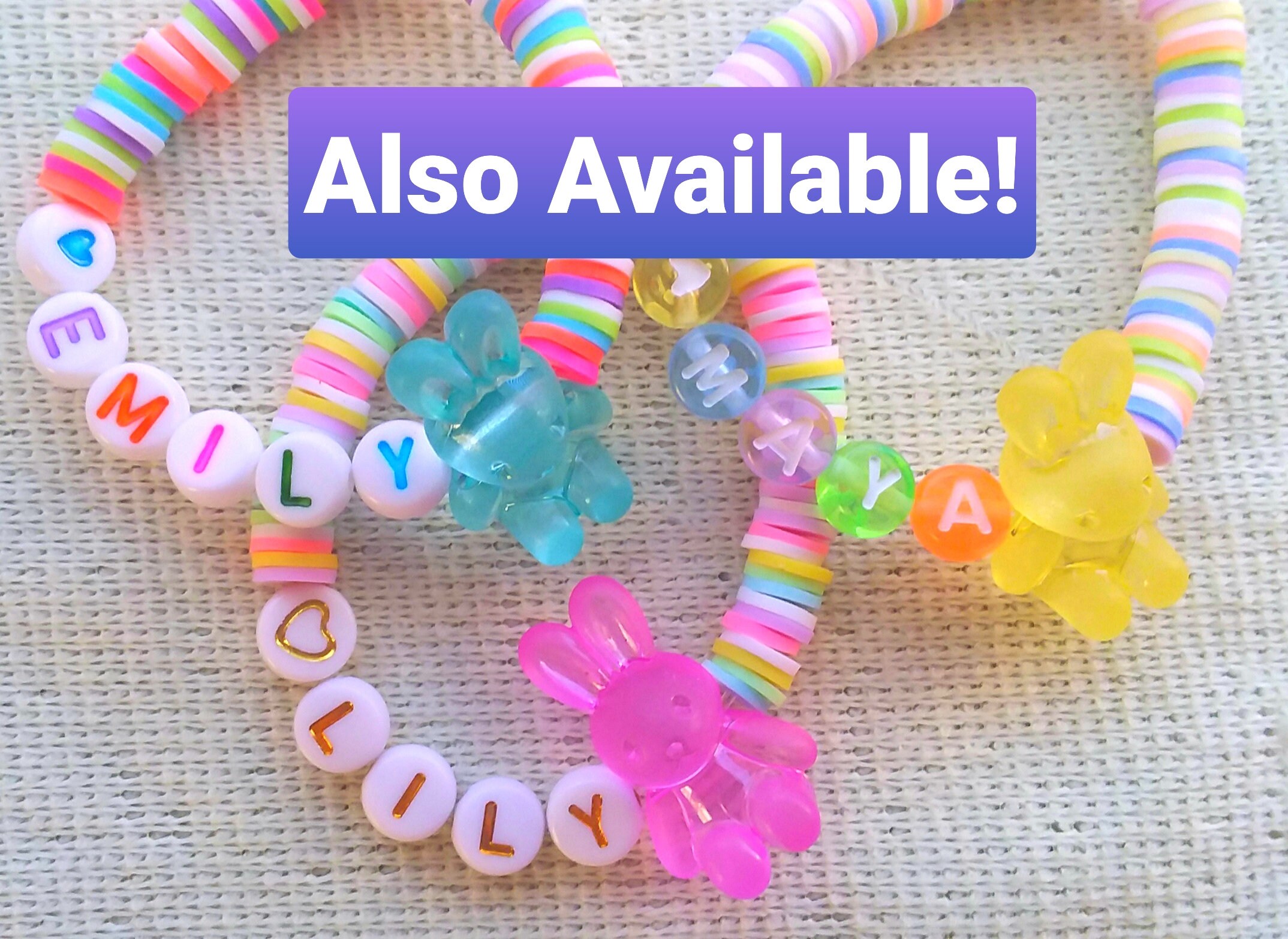 Happy Easter Spring Heishi Stack Bracelet Easter Spring Pastel Polymer ...