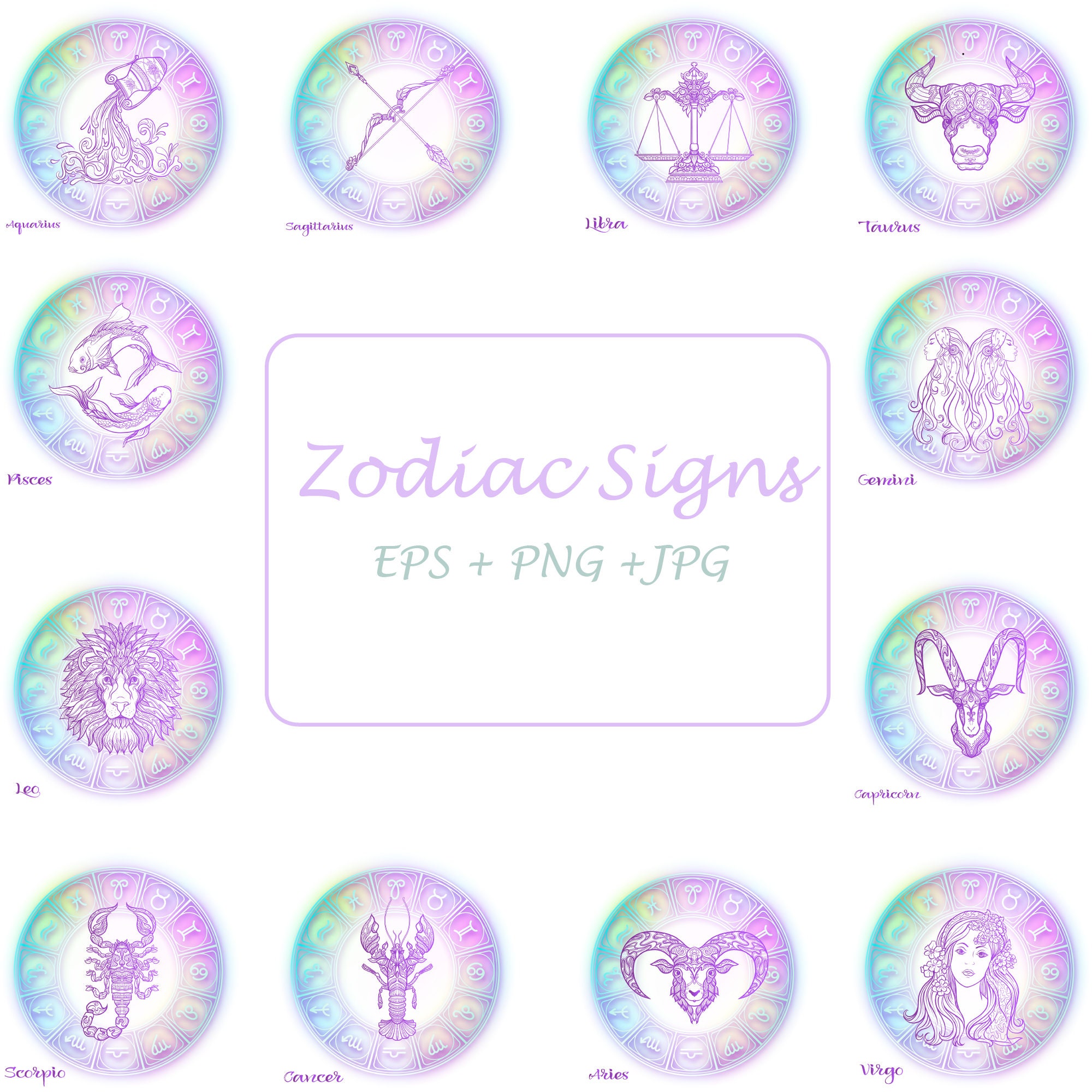 Zodiac PNG, Horoscope Design, Zodiac Signs, Zodiac Template, Horoscope ...