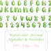 Cactus Alphabets and Numbers Clipart, Cactus Alphabet, Succulent Font ...