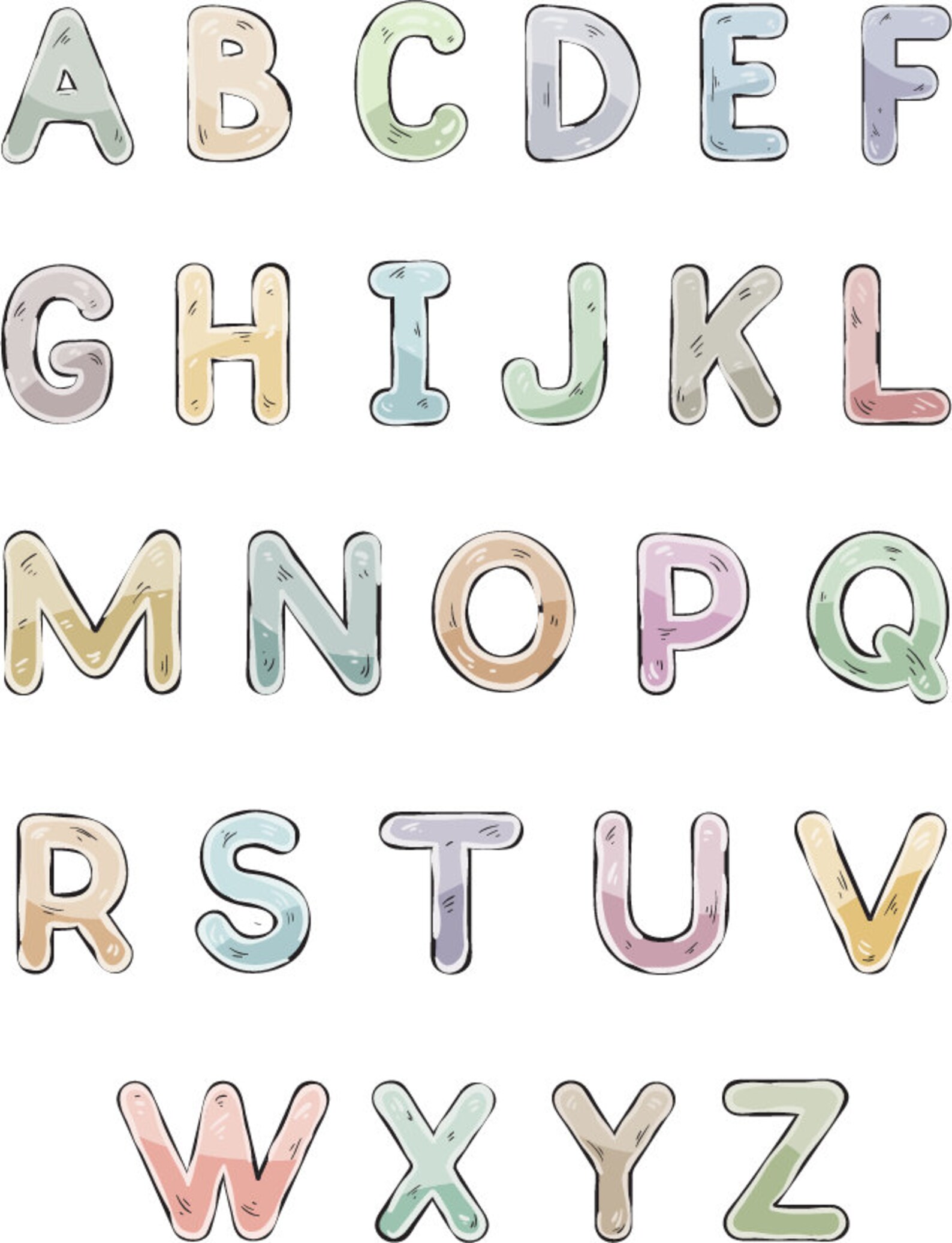 Teddy Bear Alphabet Clipart, Bear Letters, Bear Birthday, Sublimation ...