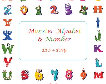 Monster Clip Art Commercial Use Instant Download PNG Little - Etsy