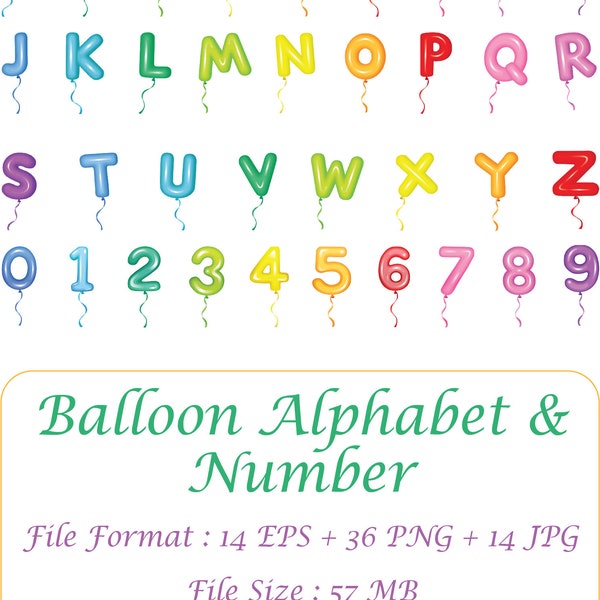 Birthday Balloon Letters - Etsy